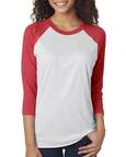 Next Level 6051 - Unisex Tri-Blend Three-Quarter Sleeve Raglan Tee ...